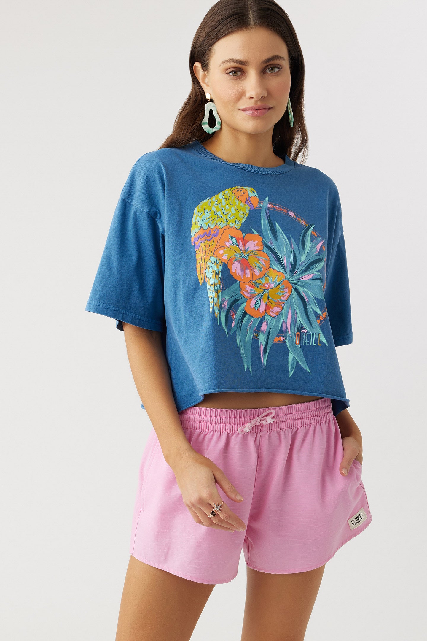 PARROTS OVERSIZED CROP TEE – O'NEILL
